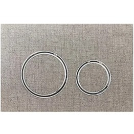 Geberit Sigma 50 Round Dual Flush Push Plate -Grey Linen | ferrara