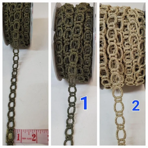 1/2 inch light weight metallic chain look trim | Universal Fabric