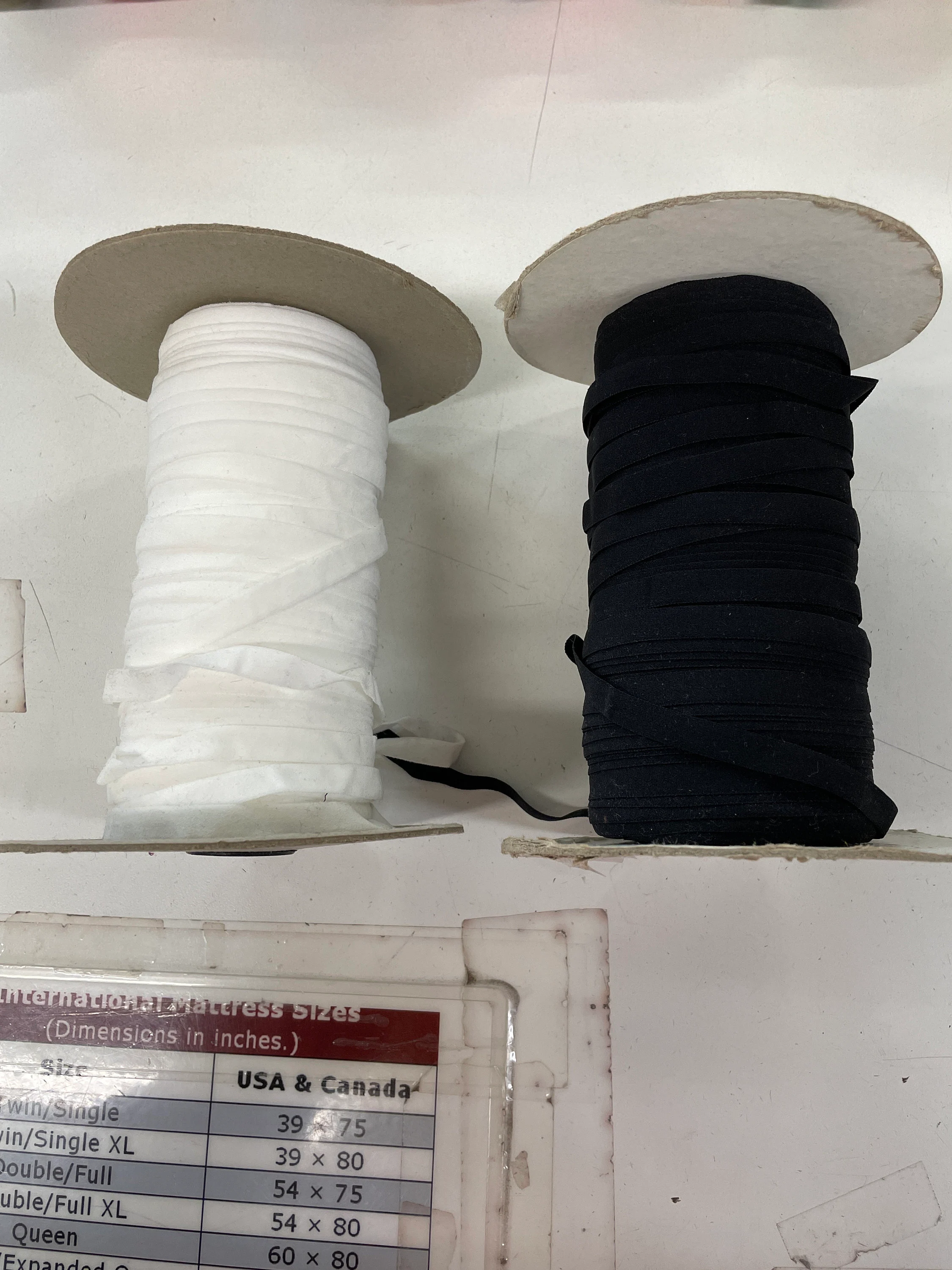 5mm / 7mm Elastic In Black and White by the yard | Universal Fabric