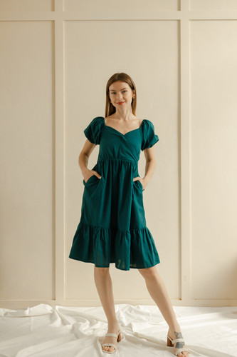Eva Dress- Blue Green | Revival Official