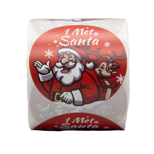 "I Met Santa" 2" Stickers 200/roll | Stuff For Santa