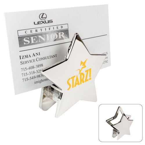 Chrome Metal Star Memo / Card Holder | Very Exciting Things