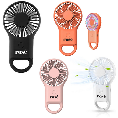 Rechargeable Handheld Fan With Carabiner | Very Exciting Things