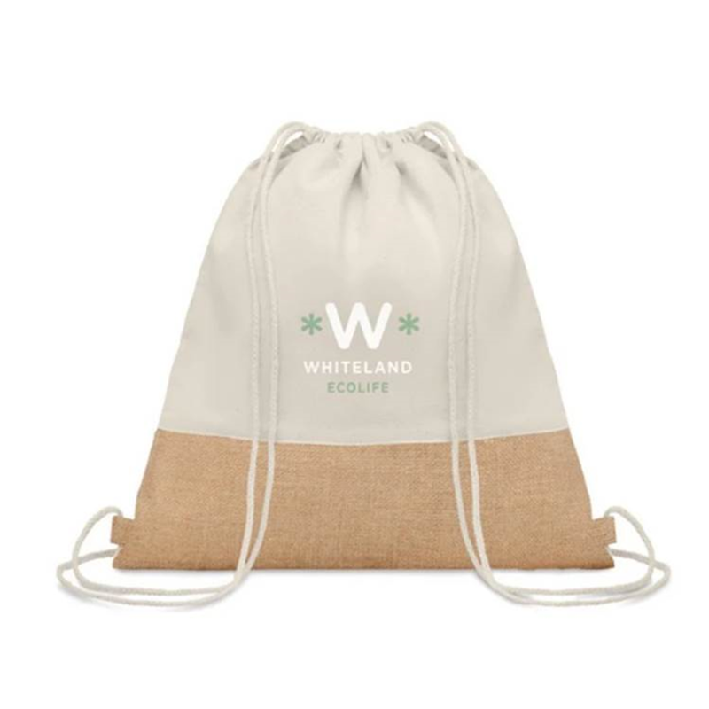 India Cotton & Jute Drawstring Bag | Very Exciting Things