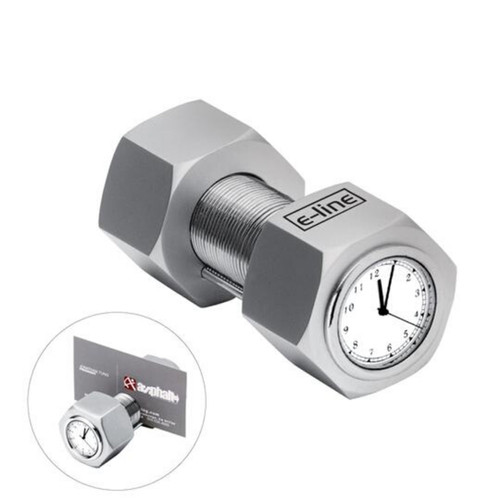 Metal Nut & Bolt Clock with Card Holder | veryexcitingthings