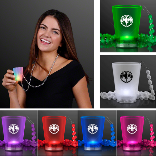 1.5OZ. Multicolour LED shot Glass Party Necklaces | Very Exciting Things
