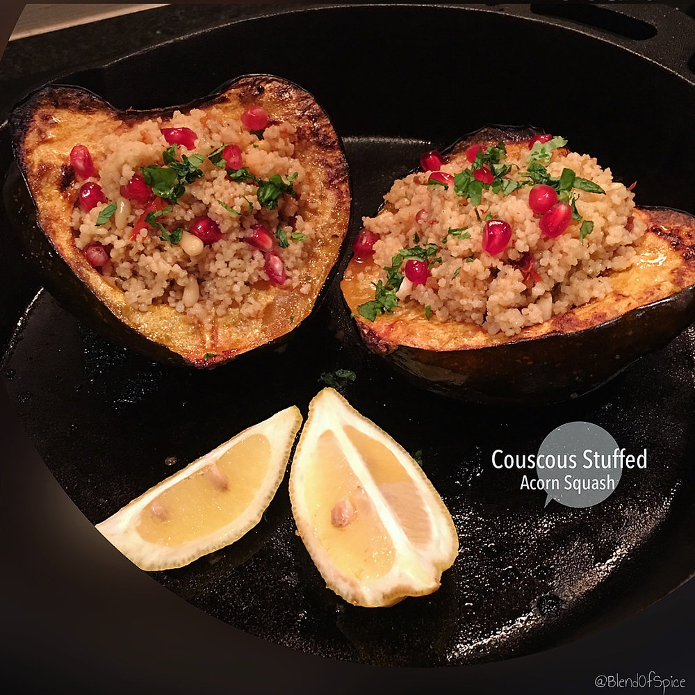 Couscous Stuffed Acorn Squash