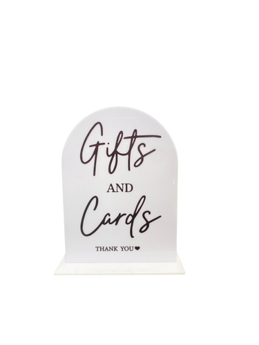 Signs - Acrylic White/Black Table Sign - Gifts & Cards | Nelson Tasman ...