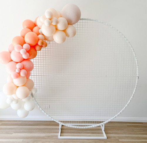 Arch - White Round Mesh Hoop | Nelson Tasman Event