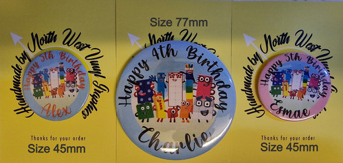 Customisable Numberblocks 45mm Pin Badge | Personalize for Your Child