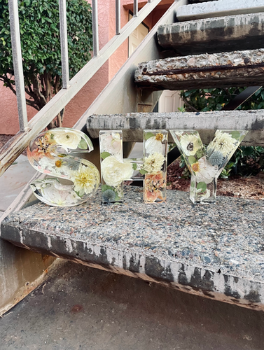 Custom Letter - Resin Art | Impressive Petals Fl