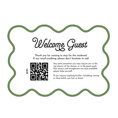 Welcome Guest & Amenities Card | Papier & Plate