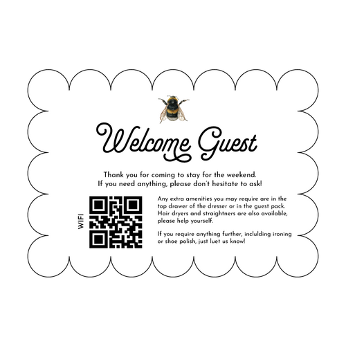 Bee Our Guest Welcome Card | Papier & Plate
