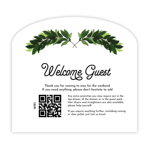 Laurel Welcome Guest & Amenities Card | Papier & Plate