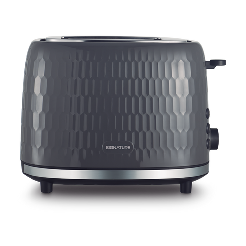 Black Daimond-Cut Counter-Top 2 Slice Toaster with Extra wide Slots ...