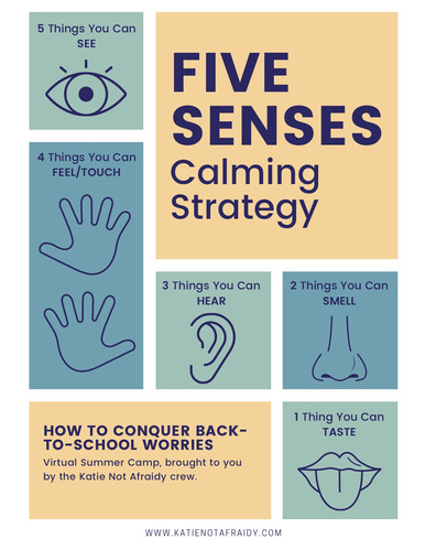 5 Senses Calming Strategy - Digital Download | Katie Not Afraidy