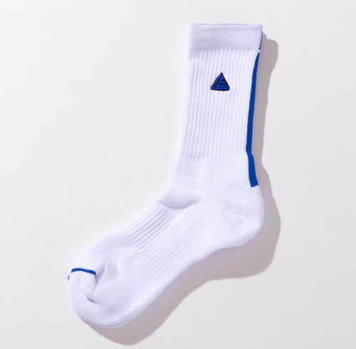 LEGIT MIDDLE SOCKS WHITE × BLUE（ブルー） | （株）B.B.JUMP