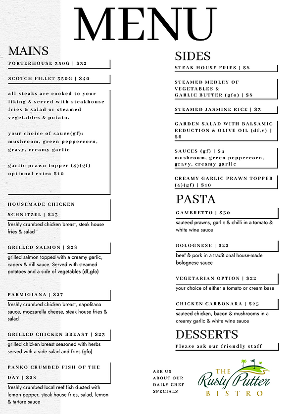 BISTRO | Humpty Doo Golf Club