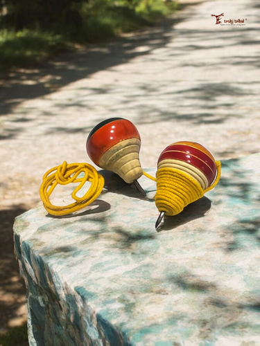 Classic Spinning Top (Lattu) - Set of 3 | Truly Tribal