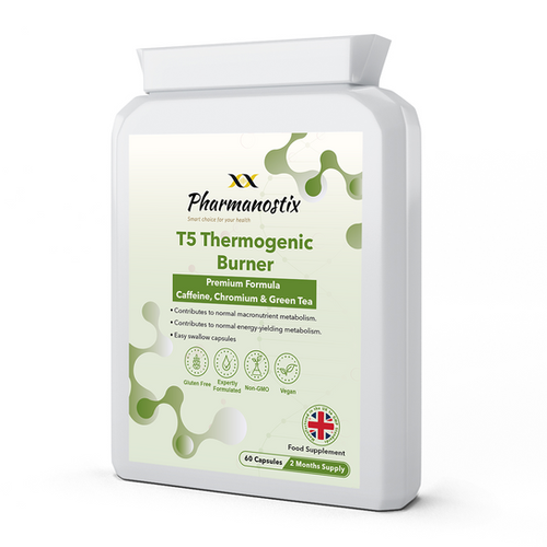 T5 Thermogenic Burner - Pre-Workout Supplement 60 Vegan Capsules ...
