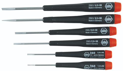 Precision Slotted Screwdrivers 6 pc Set |Metric Screw & Tool Company ...