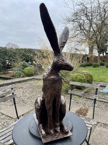 Large Plaster Hare Sculpture Kit | jogardenart.co.uk