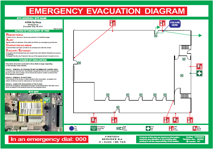 Fire Evacuation plans Emergency plans | FIRETECH SERVICES S.A. | Australia