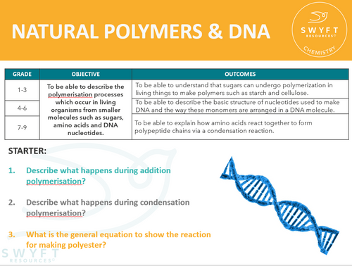 NATURAL POLYMERS & DNA - ORGANIC CHEMISTRY | Swyft resources