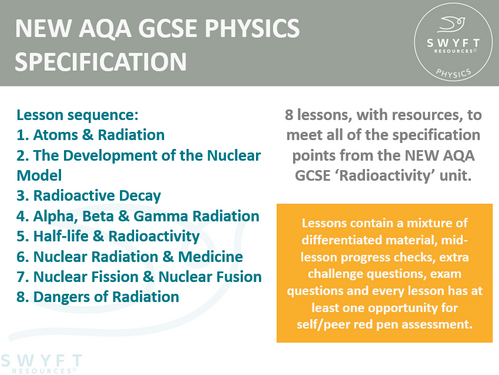 GCSE Physics - Radioactivity Bundle | Swyft resources