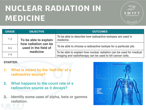 GCSE Physics - Nuclear Radiation in Medicine | Swyft resources