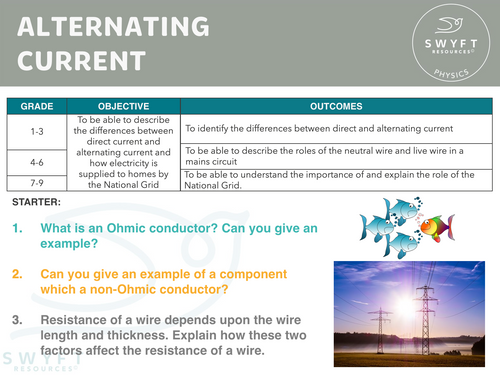 GCSE Physics - Alternating Current | Swyft resources