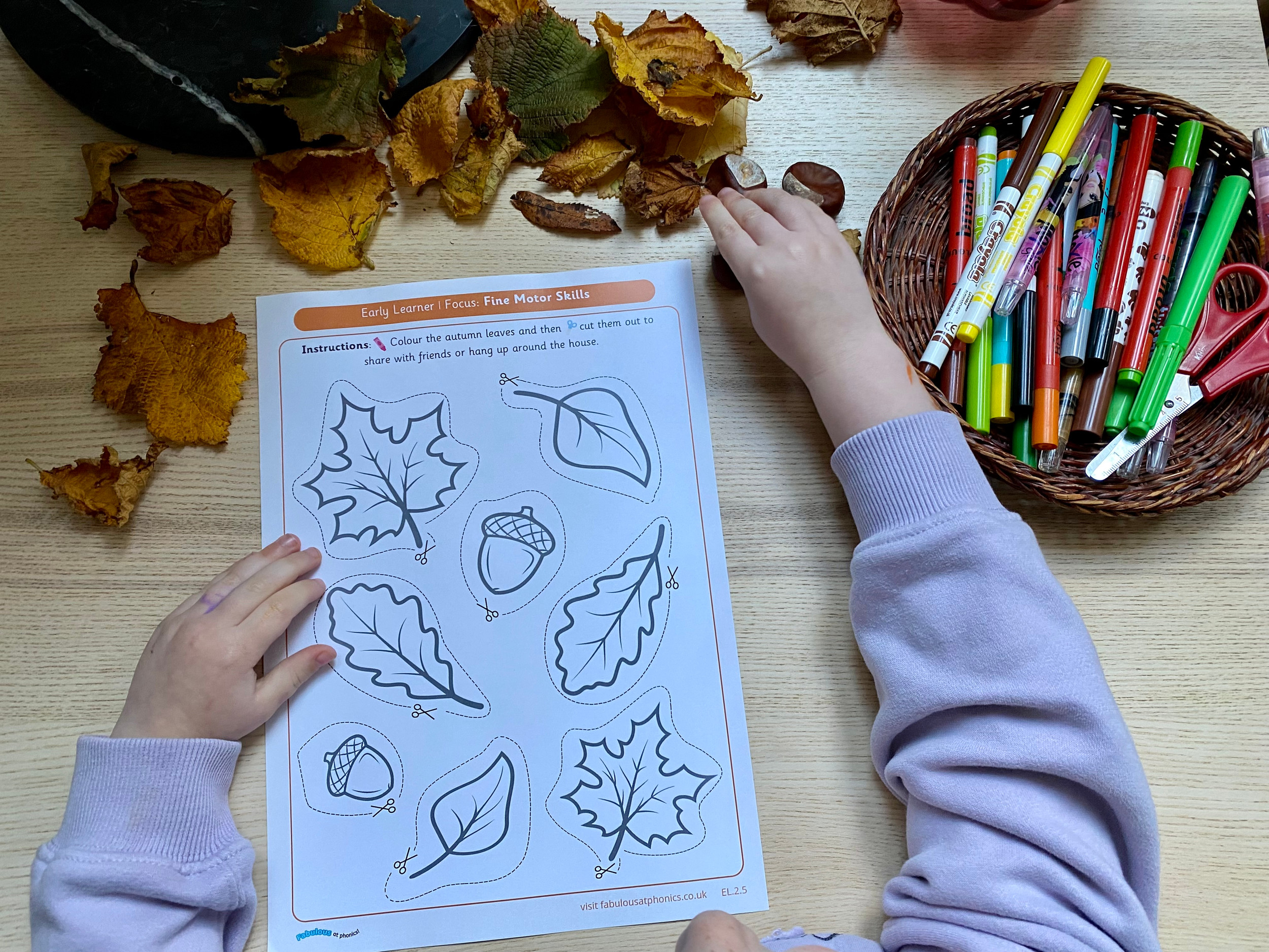 Fine Motor Autumn Activity | Build Handwriting Confidence with Leaves ...