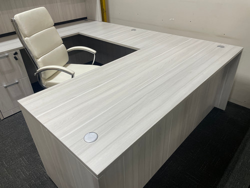 Premiera Laminate U Shaped Desk Silver Birch | CubeOfficeFurniture