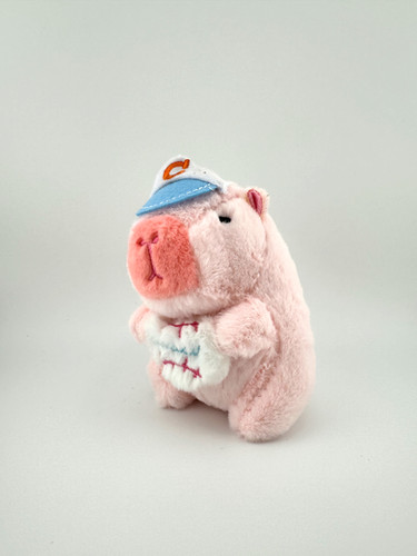 Capy Pink Baseball Keychain | Capy Charms