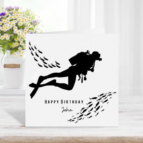 Scuba Diving Birthday Card | Shushie Cards