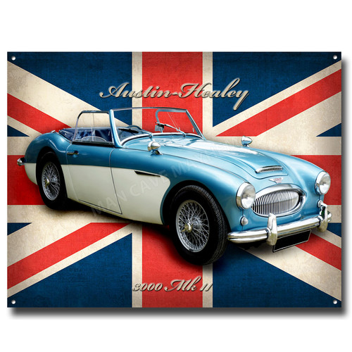 AUSTIN HEALEY 3000 MK2 METAL SIGN | Vintage Sign Designs