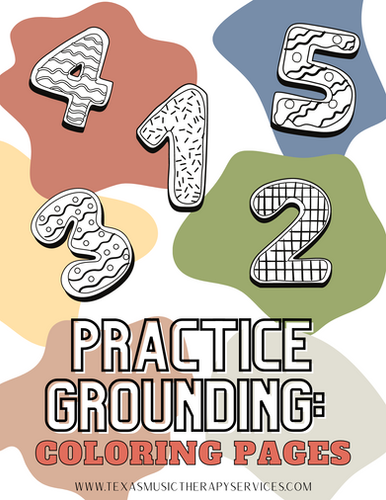 Grounding Practice Coloring Sheets | Texas Music Therapy Services