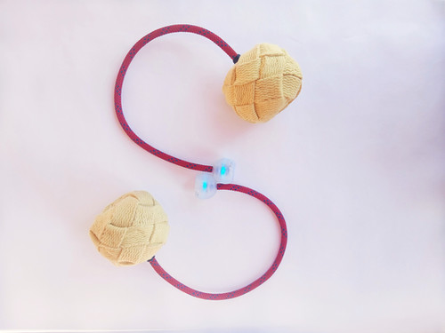 Large Dragon Sphere Fire Poi (Red Semi-Static) | Flow Dragons