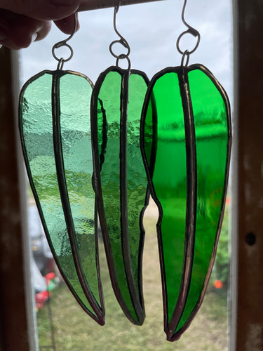 Stained glass gum leaves - pack of three | Goosehouse Designs