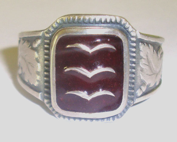 Luftwaffe silver ring, WW2 German | Totenkopfrings store