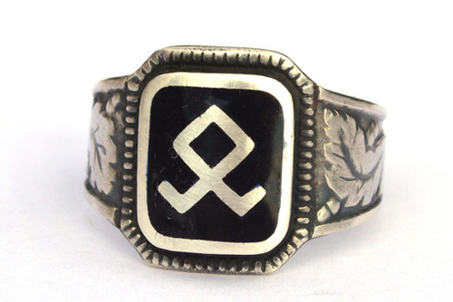 7th SS Div Prinze Eugen silver ring, WW2 German | Totenkopfrings store