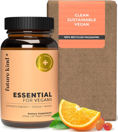 Future Kind Vegan Multivitamins with Omega 3, Vitamin B12 & D3 | Pill ...