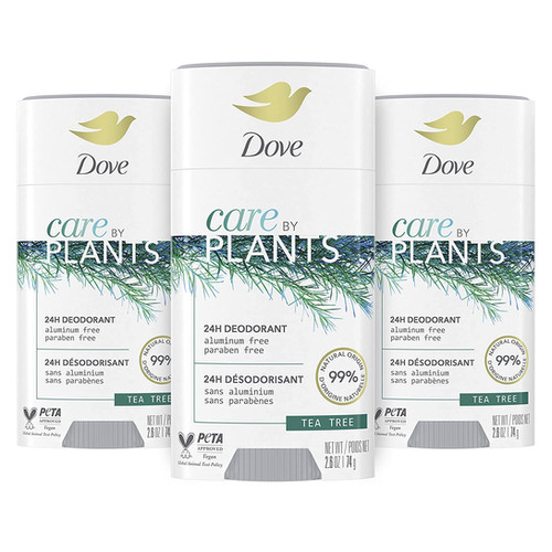 Dove Care by Plants Deodorant Stick Tea Tree (Pack of 3) | Pill Clarity