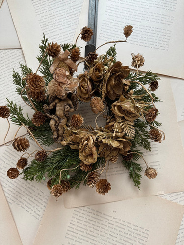 Cedar and Pine Cone Full Cherub Wreath | Fern and Twig Market
