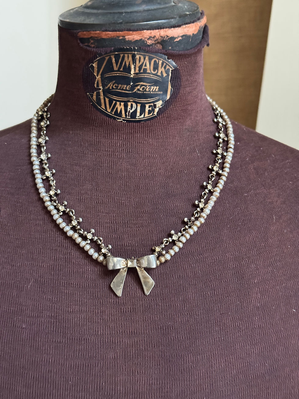 Danity Bow and Pearl Necklace | Fern and Twig Market