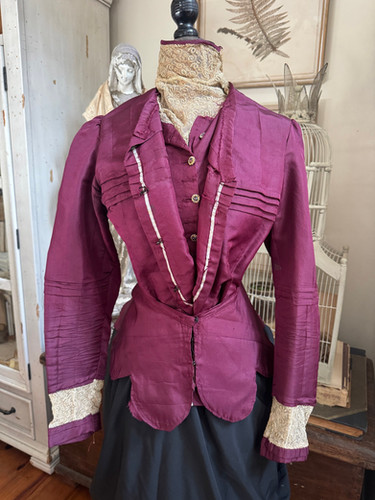 Antique Burgendy Bodice | Fern and Twig Market