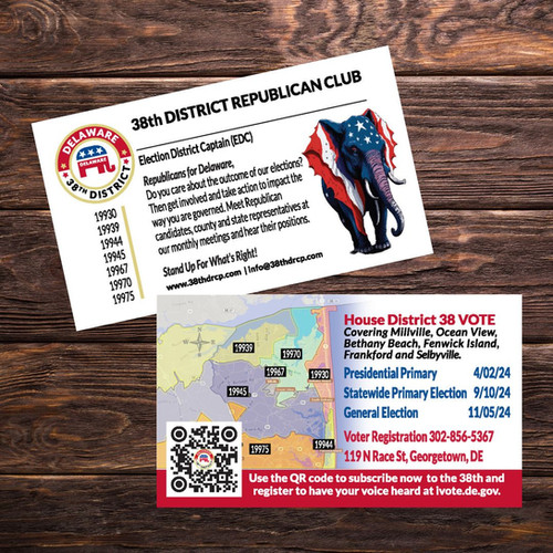 38th District Election Cards | Midnight Design