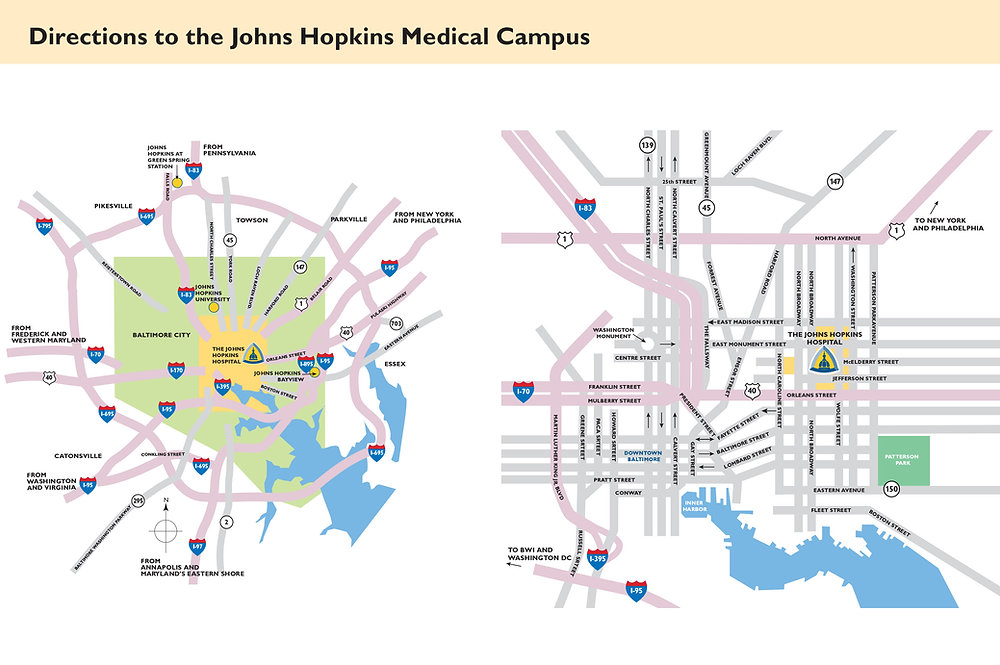 Directions to the Johns Hopkins Medical Campus