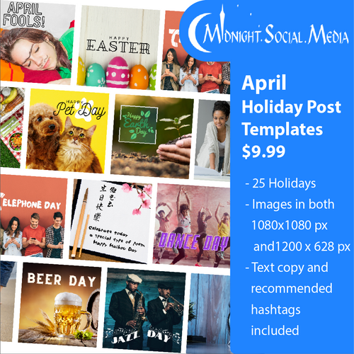April Holiday Post Templates | Midnight Design