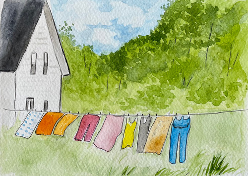 Clothes on the Line | June Ellis Artist